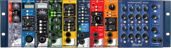 Radial Workhorse 8-Slot Power Rack 500 Series - Voss Musikk